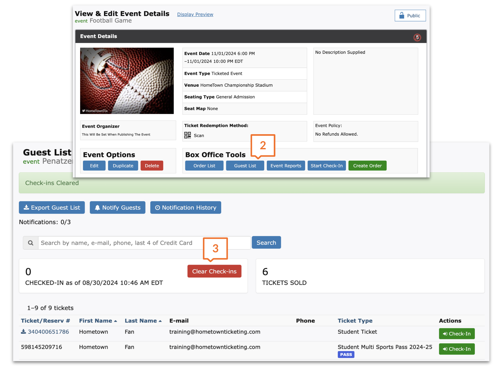 How To Clear Check-Ins